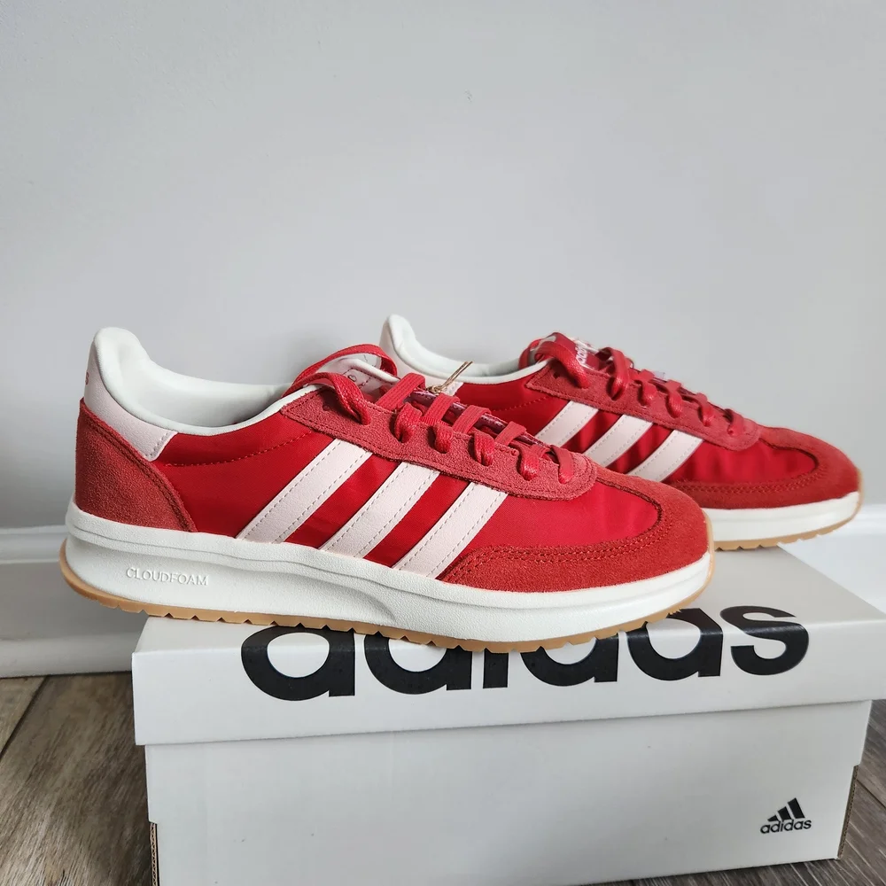 adidas | Shoes | New Adidas Womens Run 7s 20 Red Cloudfoam Retro Runner ...